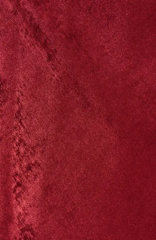 Adrianna Papell Foiled Trumpet Gown - Wine