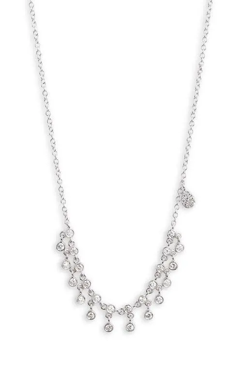 Meira T Diamond Frontal Necklace - White Gold
