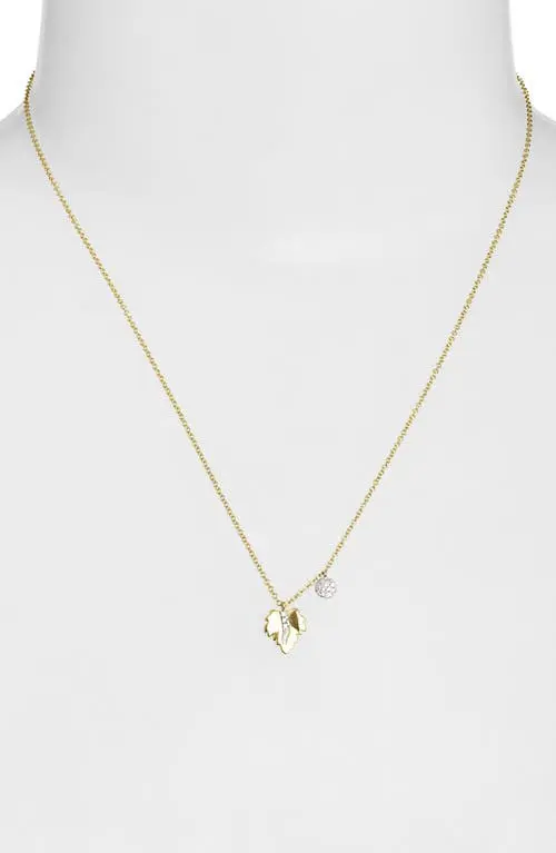 Meira T Leaf & Diamond Necklace