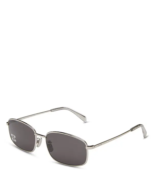 Celine Square Sunglasses, 60mm - Silver/gray Solid