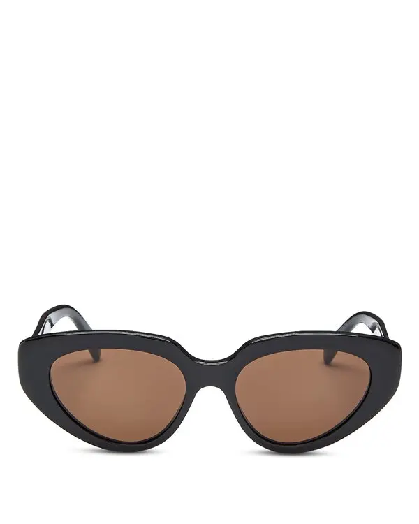 Celine Cat Eye 53mm Sunglasses - Black/brown Solid