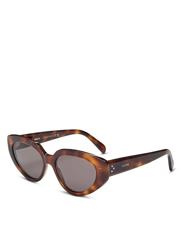 Celine Cat Eye 53mm Sunglasses - Havana/gray Solid