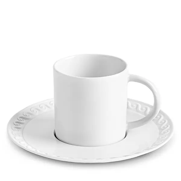 L'Objet Neptune Espresso Cup And Saucer - White
