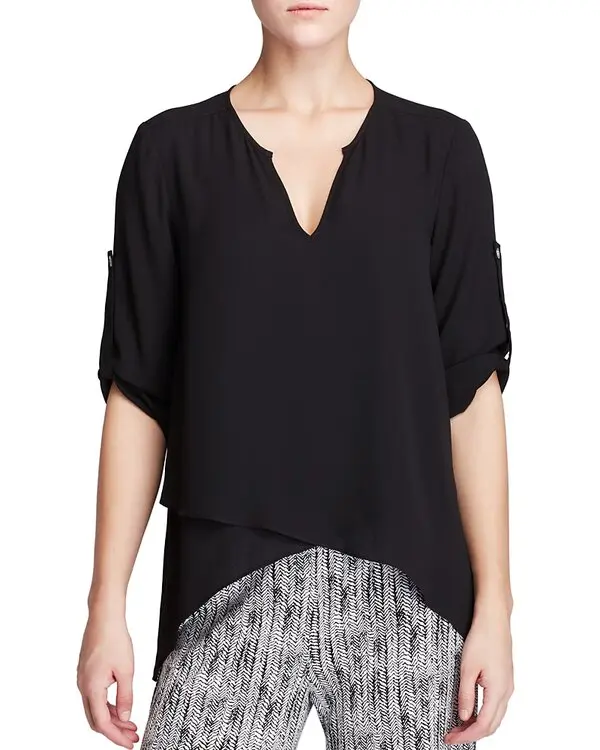 Karen Kane Asymmetric Hem Wrap Top