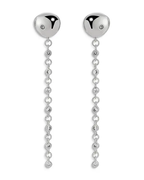 Ettika Polished Chain Link Drop Earrings - Silver
