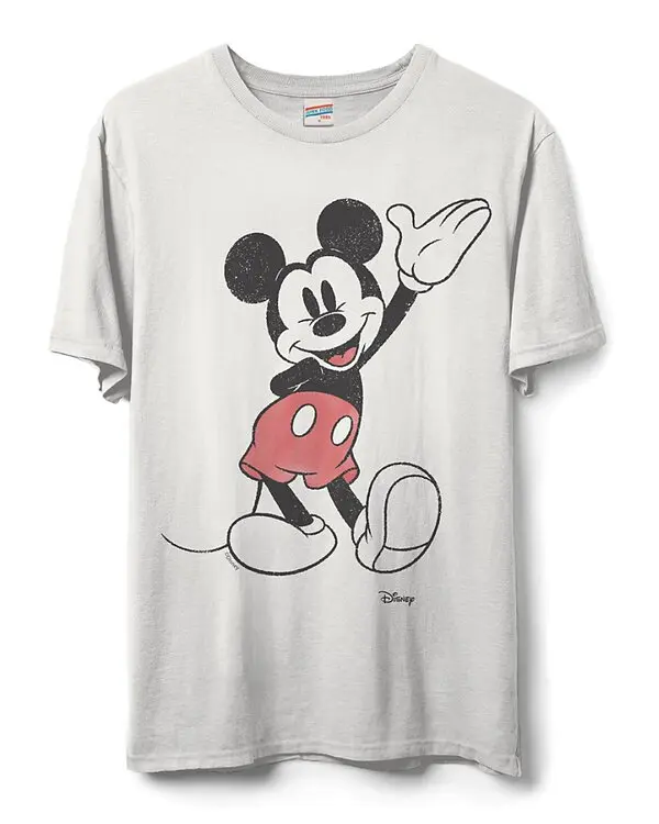 Junk Food Clothing Waving Mickey Flea Market Tee - White