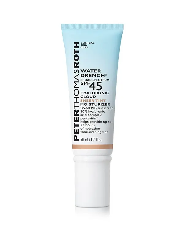 PETER THOMAS ROTH Water Drench Broad Spectrum Spf 45 Hyaluronic Cloud Sheer Tint Moisturizer 1.7 Oz - No Color