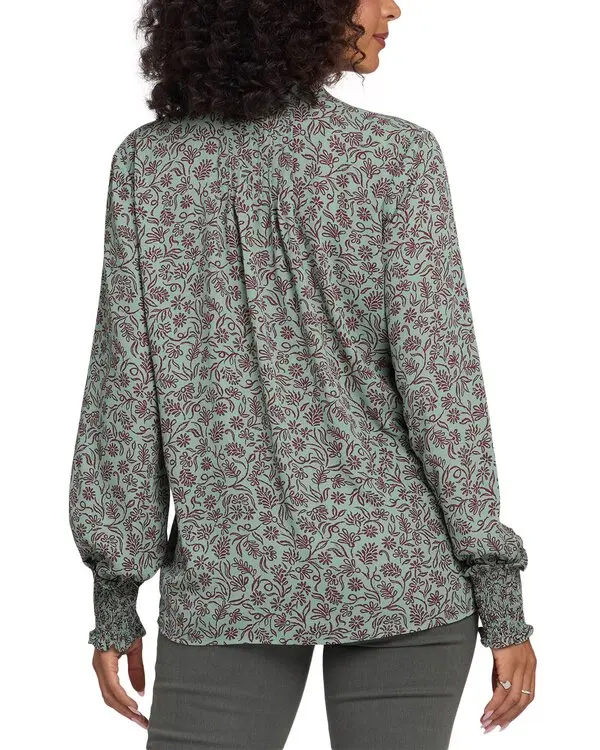 NYDJ Pleated Peasant Blouse - Morningside
