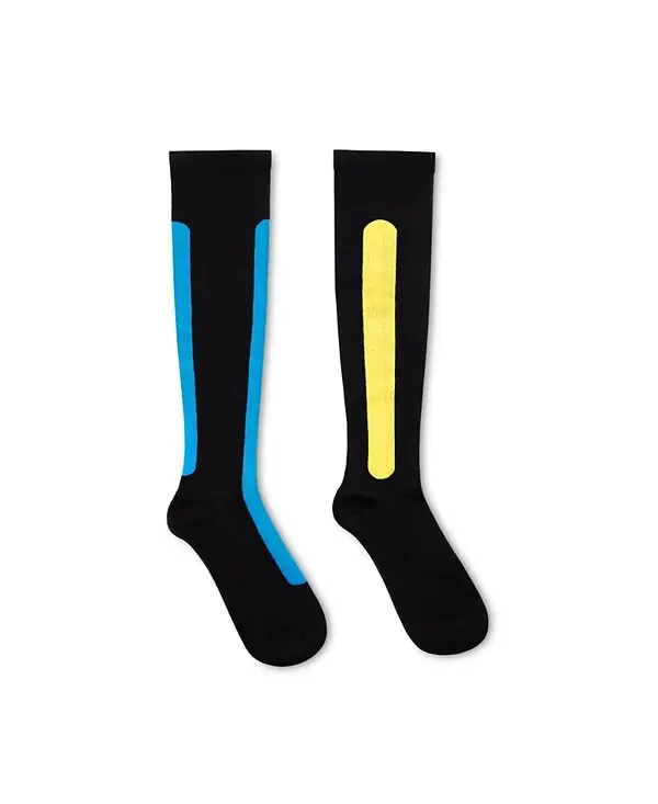 OSTRICHPILLOW Compression Socks - Blue Azure  Yellow Moss