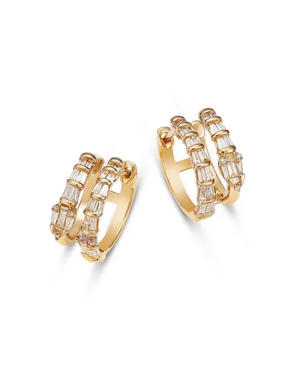 Bloomingdale'S Diamond Serpent Hoop Earrings - Gold