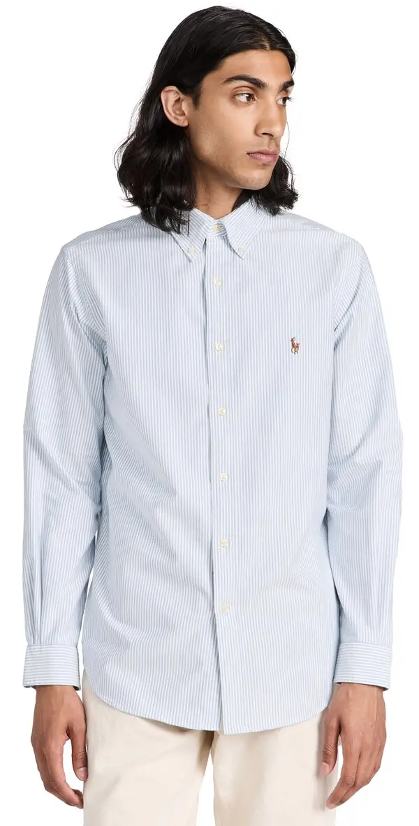 Polo Ralph Lauren Classic Fit Striped Oxford Shirt - Blue/white Stripe