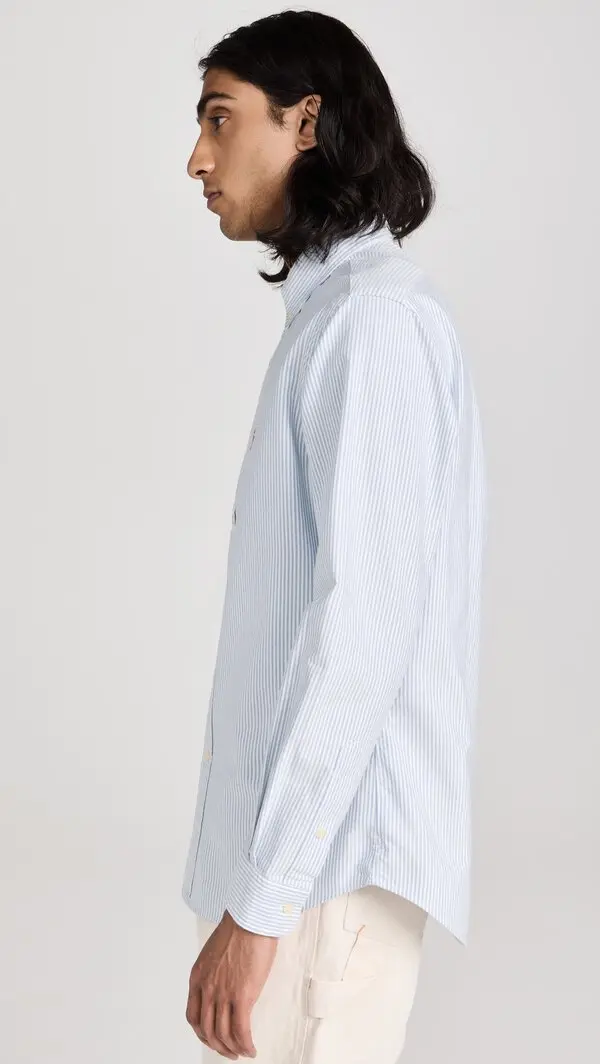 Polo Ralph Lauren Classic Fit Striped Oxford Shirt - Blue/white Stripe