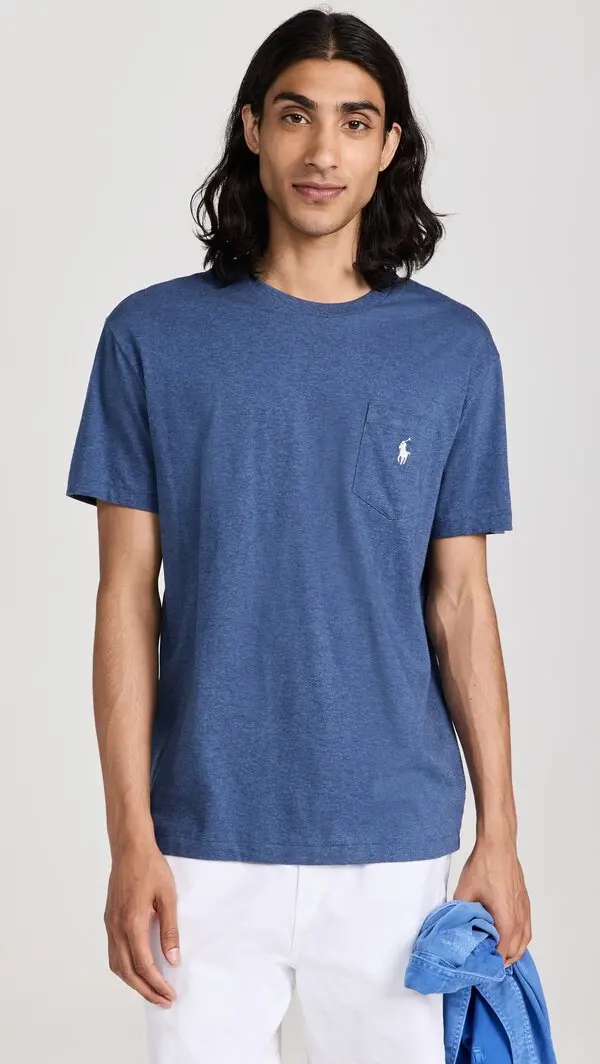Polo Ralph Lauren Classic Fit Pocket Tee - Derby Blue Heather
