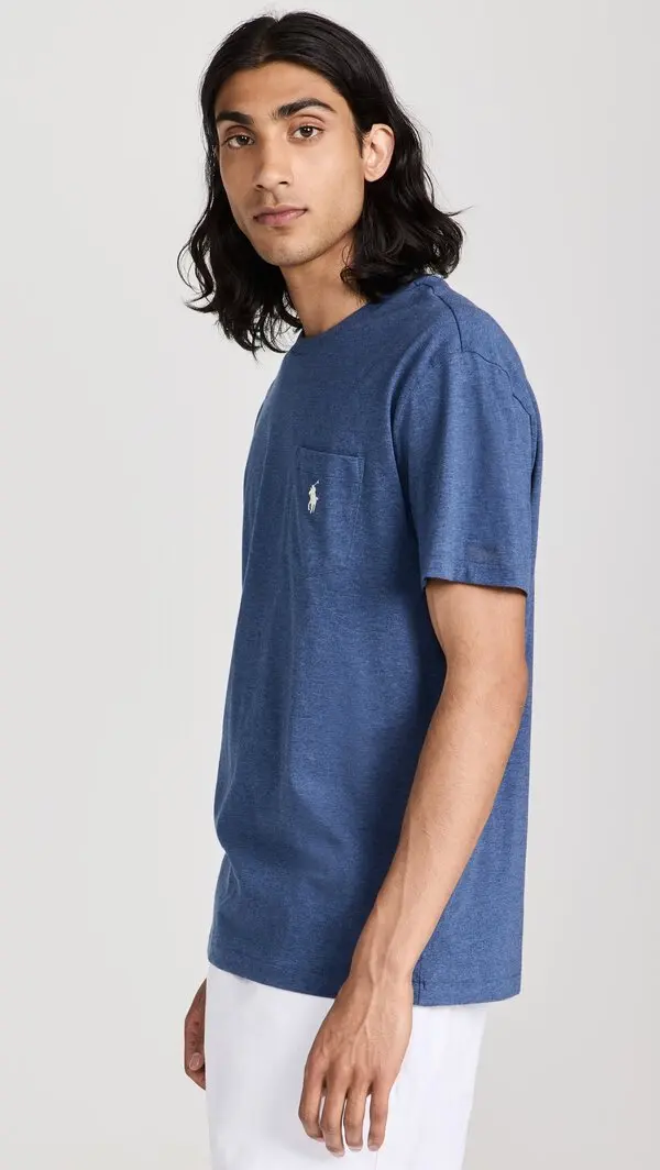 Polo Ralph Lauren Classic Fit Pocket Tee - Derby Blue Heather