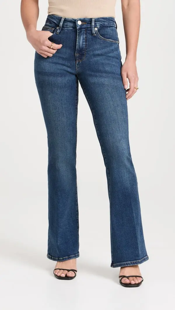 Good American Petite Flare Jeans
