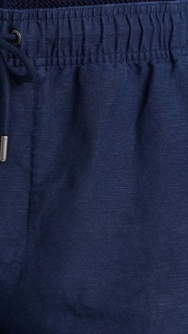 Onia Air Linen Pull-on Shorts - Deep Navy