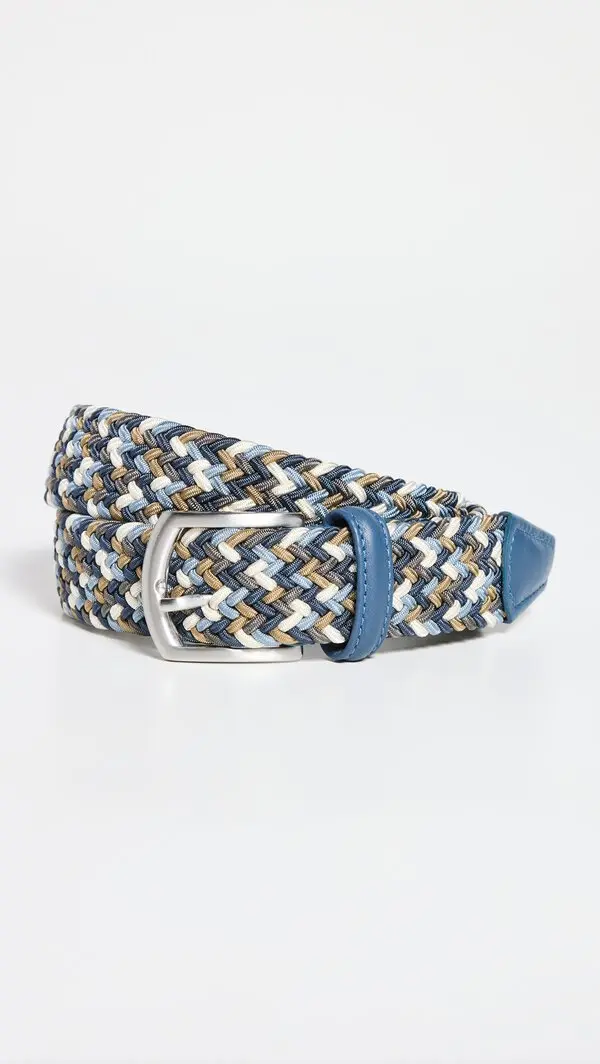 Anderson's Woven Belt With Leather Tip