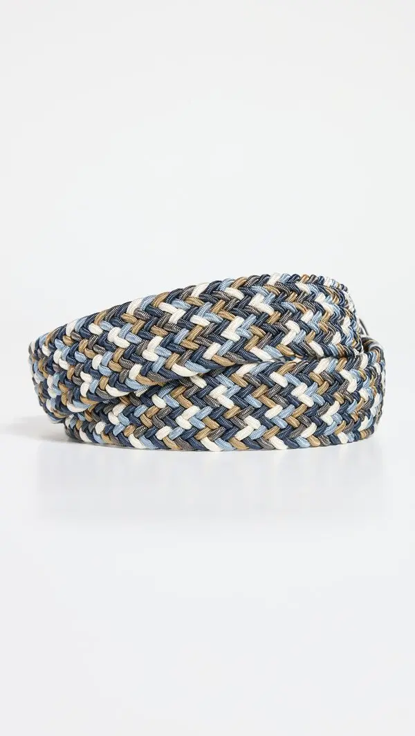 Anderson's Woven Belt With Leather Tip