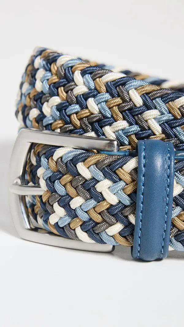 Anderson's Woven Belt With Leather Tip