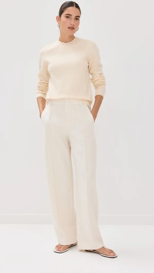 Jil Sander Long Sleeve Sweater In Natural - 50% Off | Editorialist