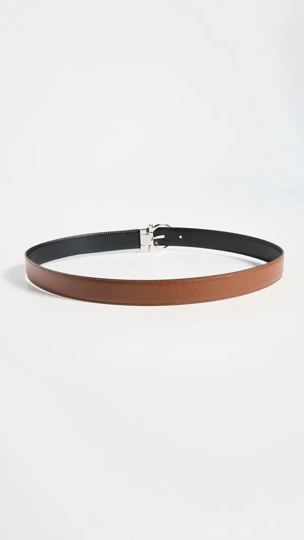FERRAGAMO Single Gancio Reversible Leather Belt