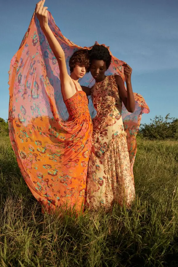 Ulla Johnson Avrelie Floral Print Midi Dress