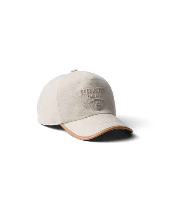 Prada Linen-blend Baseball Cap - Neutral