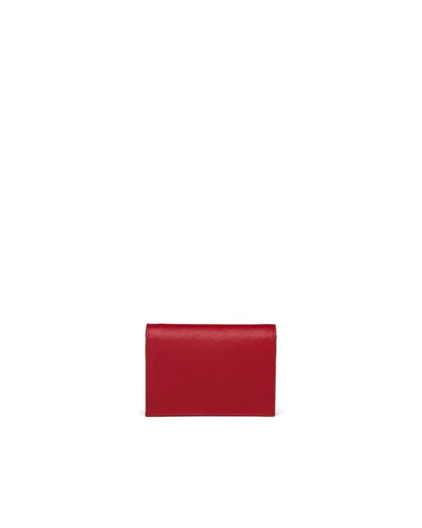 Prada Small Saffiano Leather Wallet - Red
