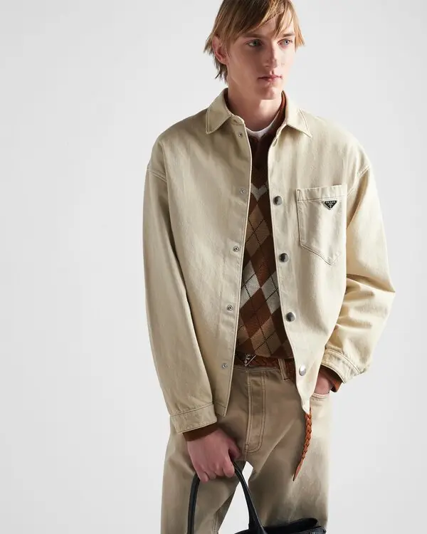 Prada Worn Bull-denim Shirt