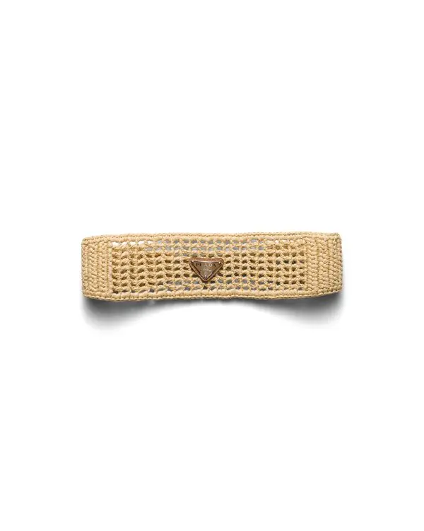 Prada Crochet Hairband - Neutral