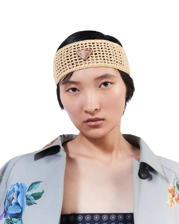 Prada Crochet Hairband - Neutral