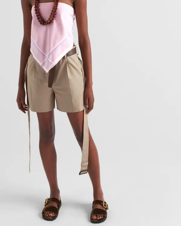 Prada Cotton Twill Bermuda Shorts