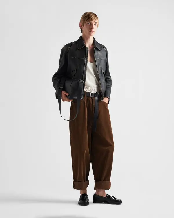 Prada Nappa Leather Jacket - Black | Editorialist