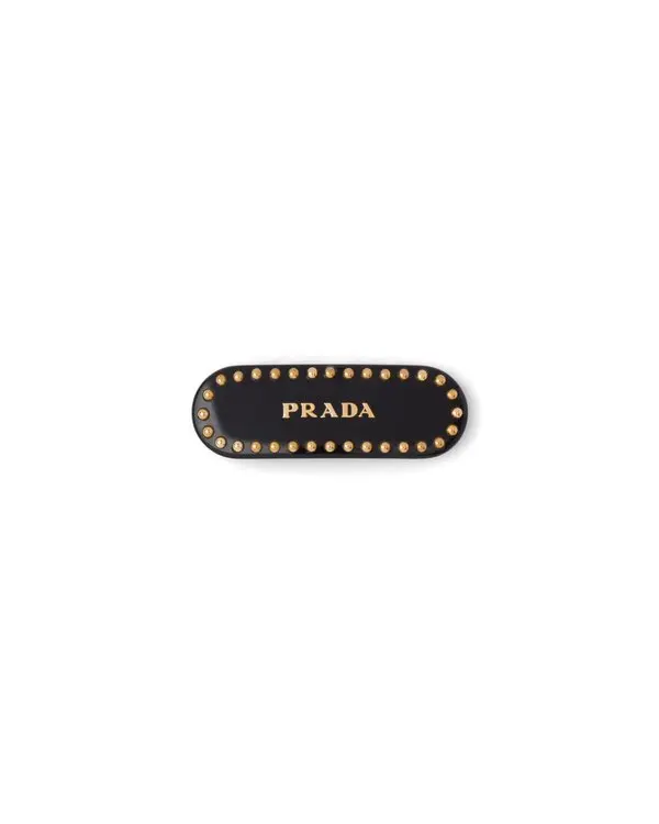 Prada Plex Hair Clip - Black
