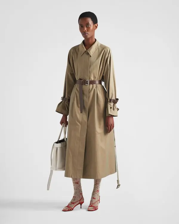 Prada Single-breasted Cotton Twill Trench Coat