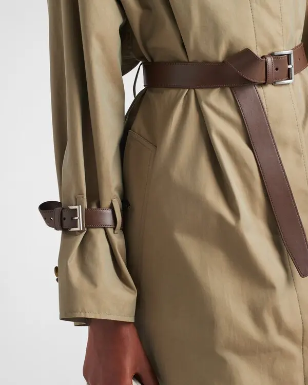 Prada Single-breasted Cotton Twill Trench Coat