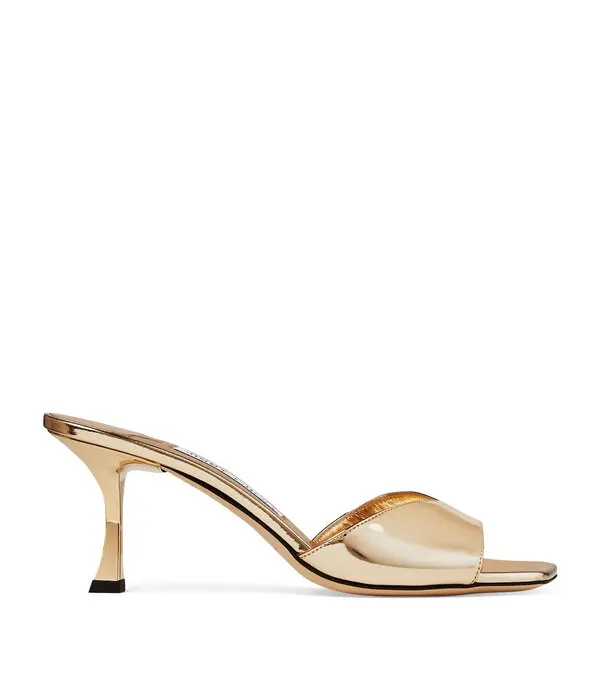 JIMMY CHOO Skye 70 Metallic Leather Mules