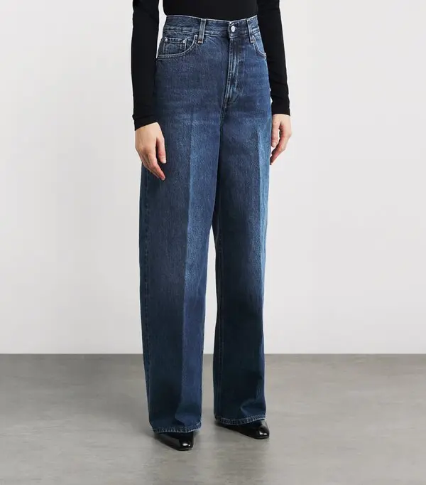 TOTEME Wide-leg Rigid Denim Jeans