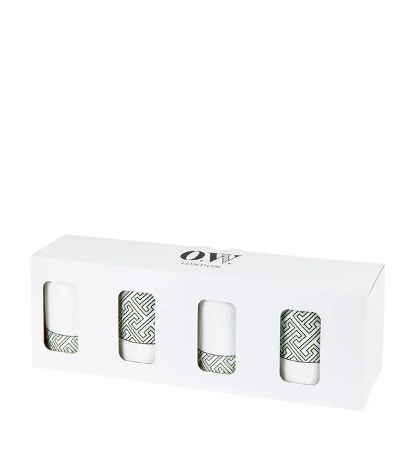 O.W.LONDON Set Of 4 Maze Mugs - Green