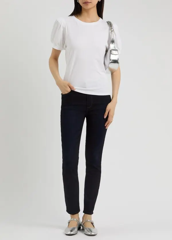 Paige Hoxton Ankle Skinny Jeans - Dark Blue