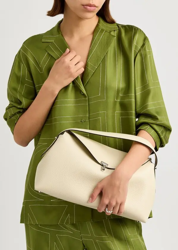 TOTEME T-lock Top Handle Bag - White
