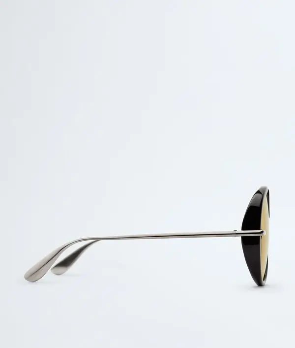 Bottega Veneta Classic Aviator Sunglasses - Black/yellow