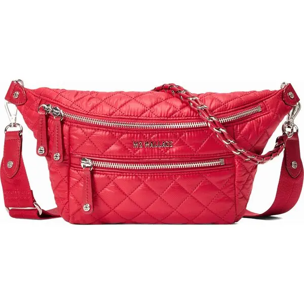Mz Wallace Small Crosby Quilted Nylon Convertible Bag - Apple