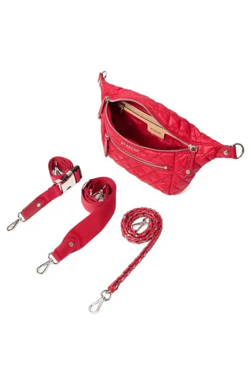 Mz Wallace Small Crosby Quilted Nylon Convertible Bag - Apple