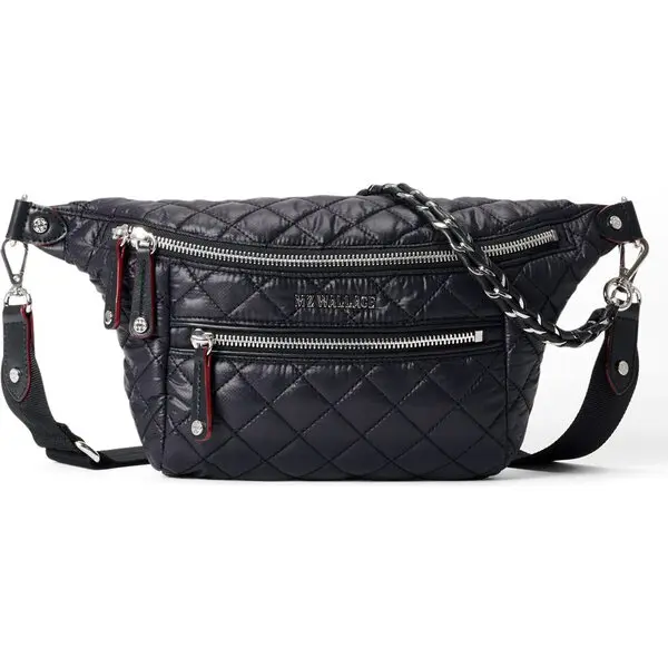 Mz Wallace Small Crosby Quilted Nylon Convertible Bag - Black