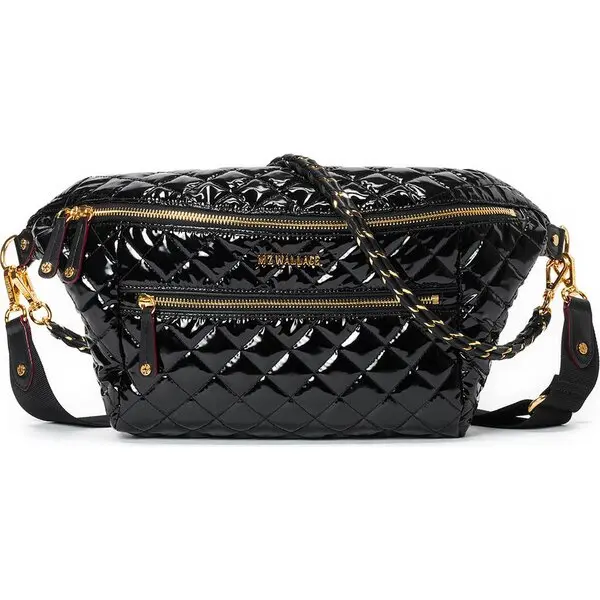 Mz Wallace Small Crosby Quilted Nylon Convertible Bag - Black