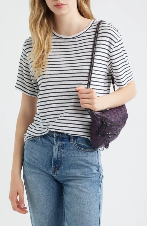 Mz Wallace Small Crosby Quilted Nylon Convertible Bag - Raisin