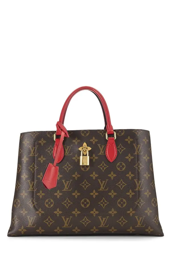 LOUIS VUITTON Monogram Canvas Flower Tote - Red