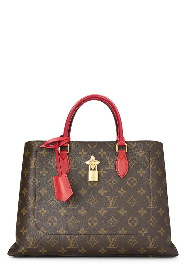 LOUIS VUITTON Monogram Canvas Flower Tote - Red