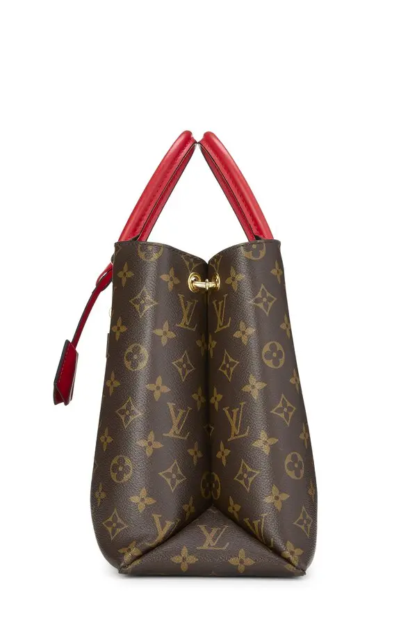 LOUIS VUITTON Monogram Canvas Flower Tote - Red